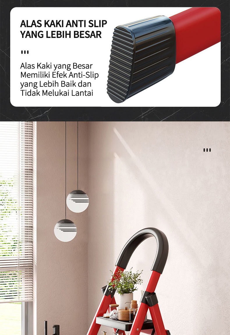 Jual 3-6 Step Tangga Lipat Multifungsi / Baja Karbon Tebal Anti Licin ...