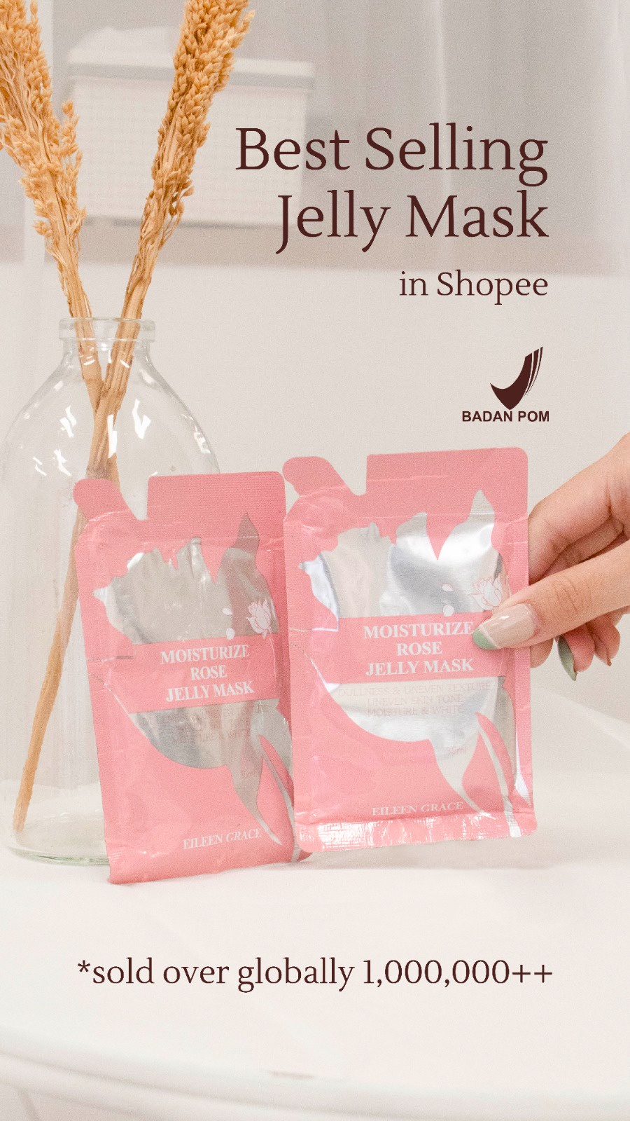 Jual EILEEN GRACE - Moisturize Rose Jelly Mask 35 ml x2 | Masker ...