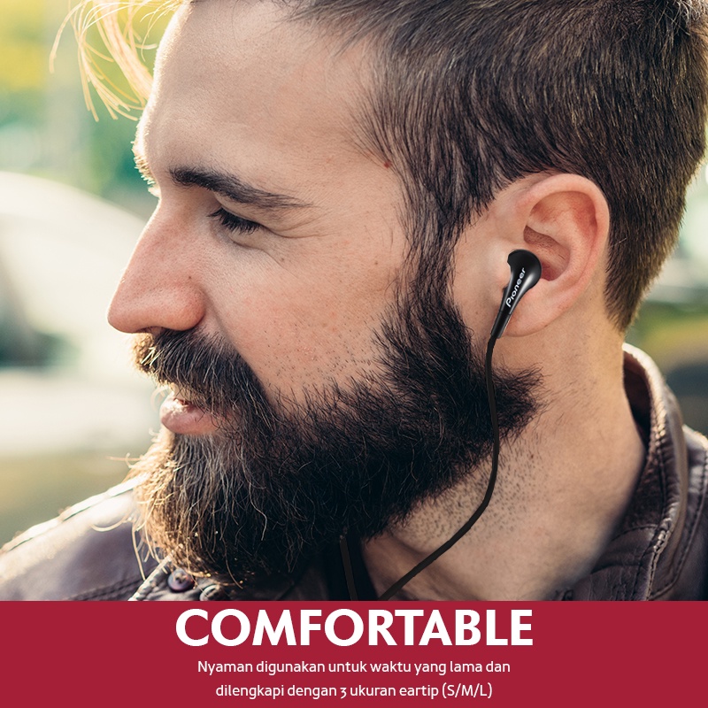 Jual Pioneer Headset Wired In-Ear Earphone SE-CL502T Corded Earbuds ...