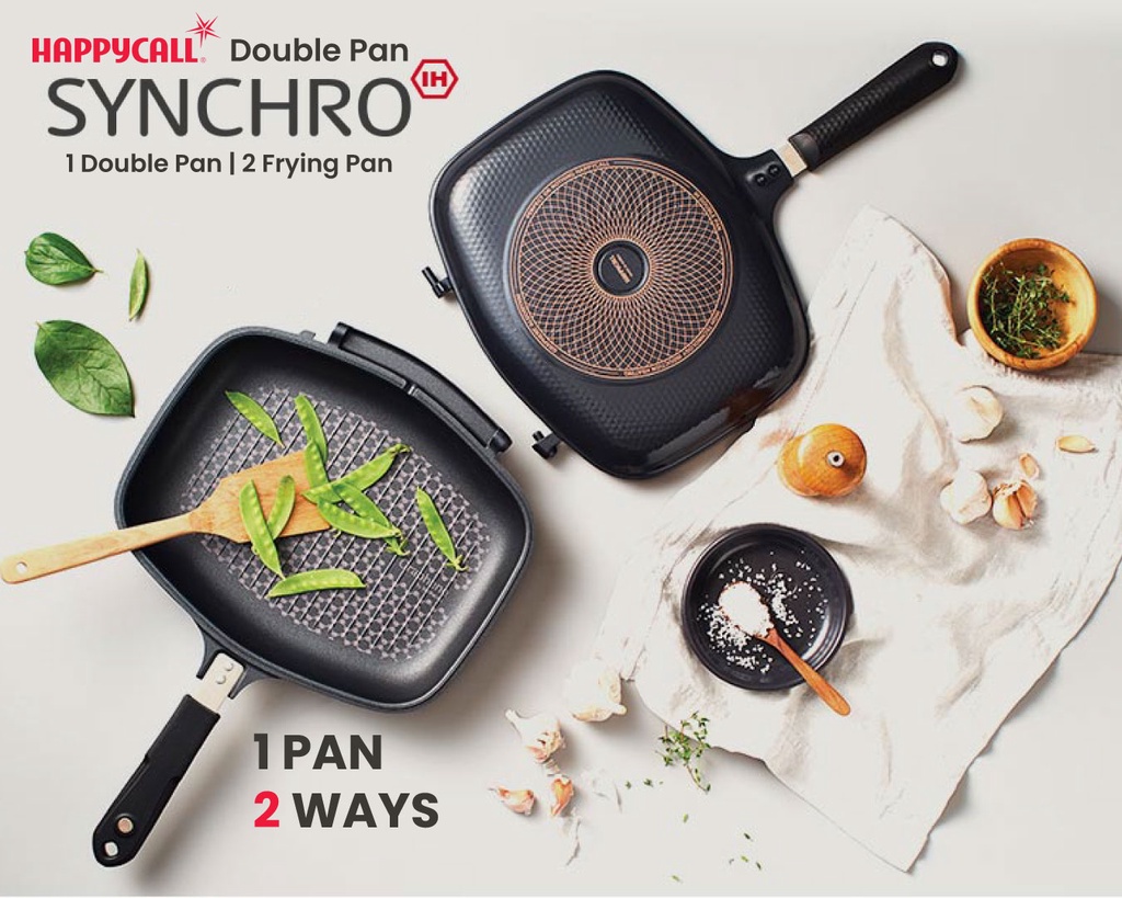 Jual Happycall Synchro Double Pan IH Jumbo Grill 30 cm - Alat Panggang dua sisi | Shopee Indonesia