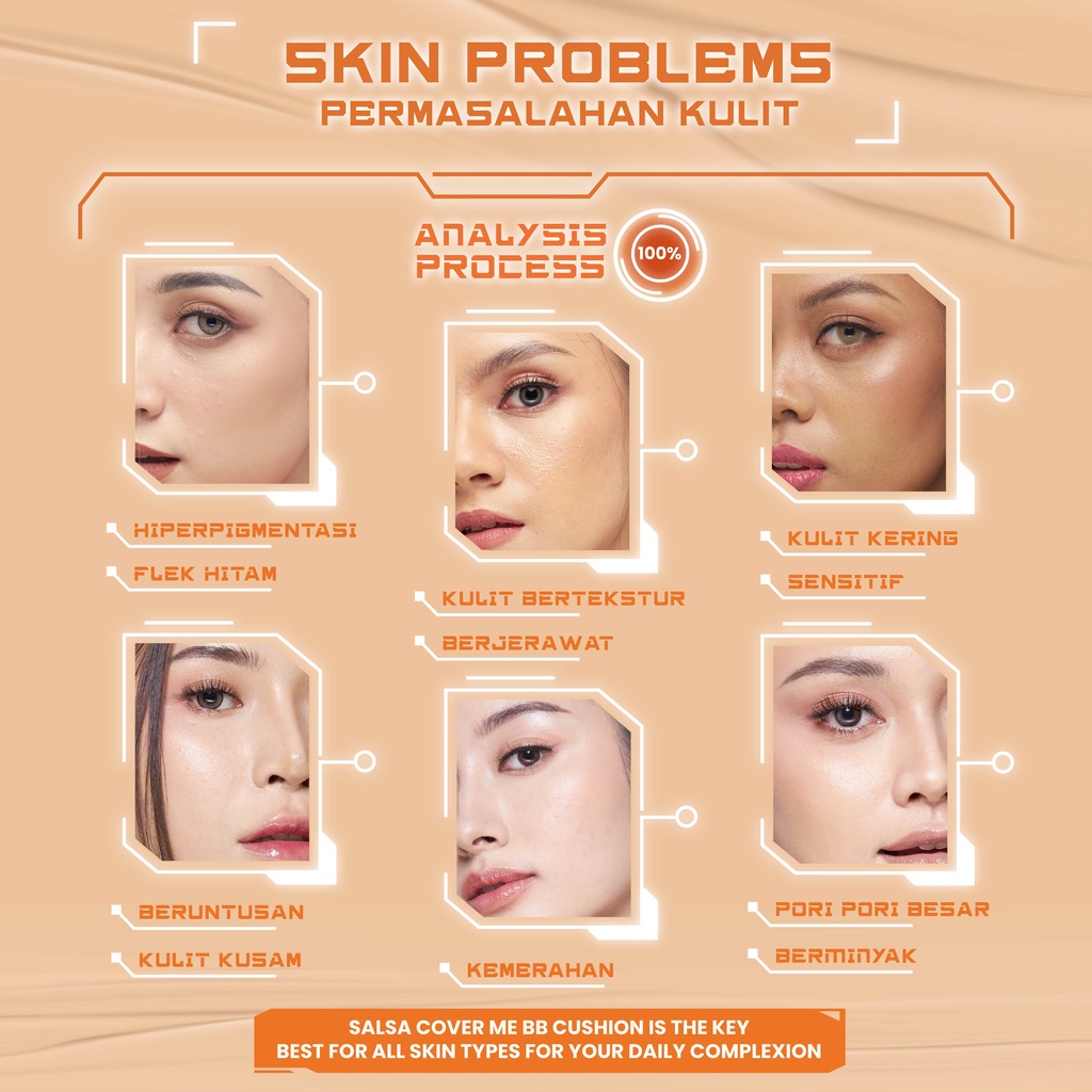 Jual [REFORMULA] SALSA Cover Me BB Cushion - Semi Matte with Red Algae ...