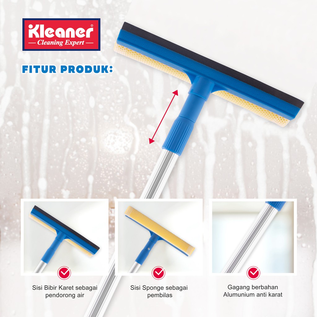 Jual Kleaner Wiper Teleskopik 2 in 1 Alat Pembersih Kaca Window Wiper Serbaguna GSB003 | Shopee ...