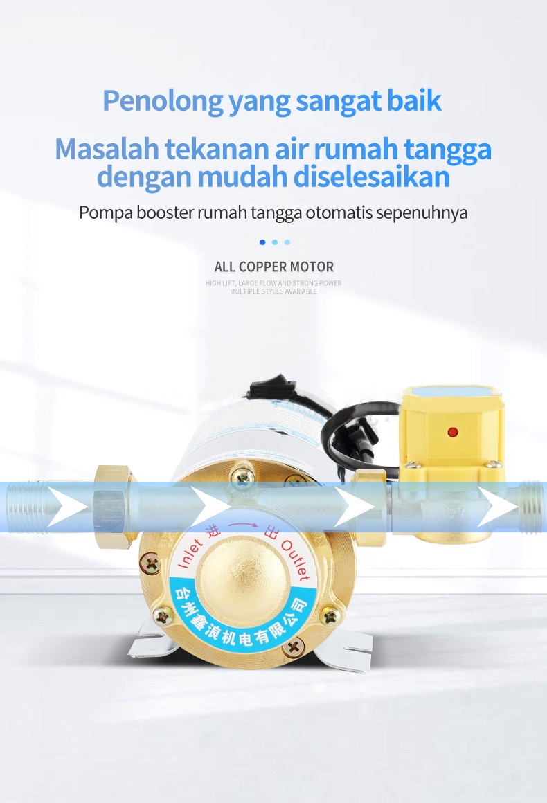 Jual Pompa Pendorong Tekanan Air Booster Pump 100 Watt Mesin Pompa Otomatis/Pompa booster ...