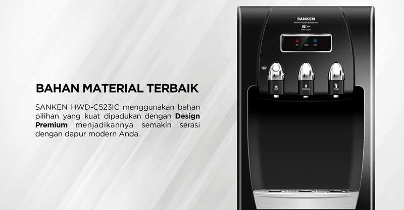 Jual Sanken Dispenser Galon Bawah HWD-C523IC Hitam Bottom Loading ...