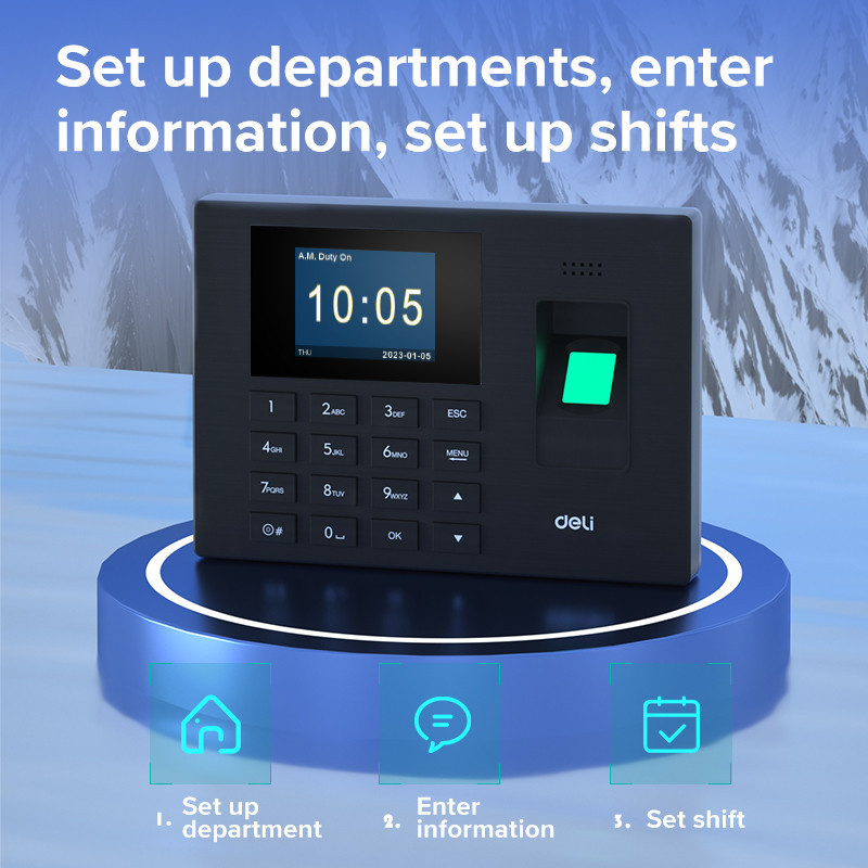 Jual Deli Mesin Absensi Sidik Jari Deteksi Absen Wajah Attendance ...