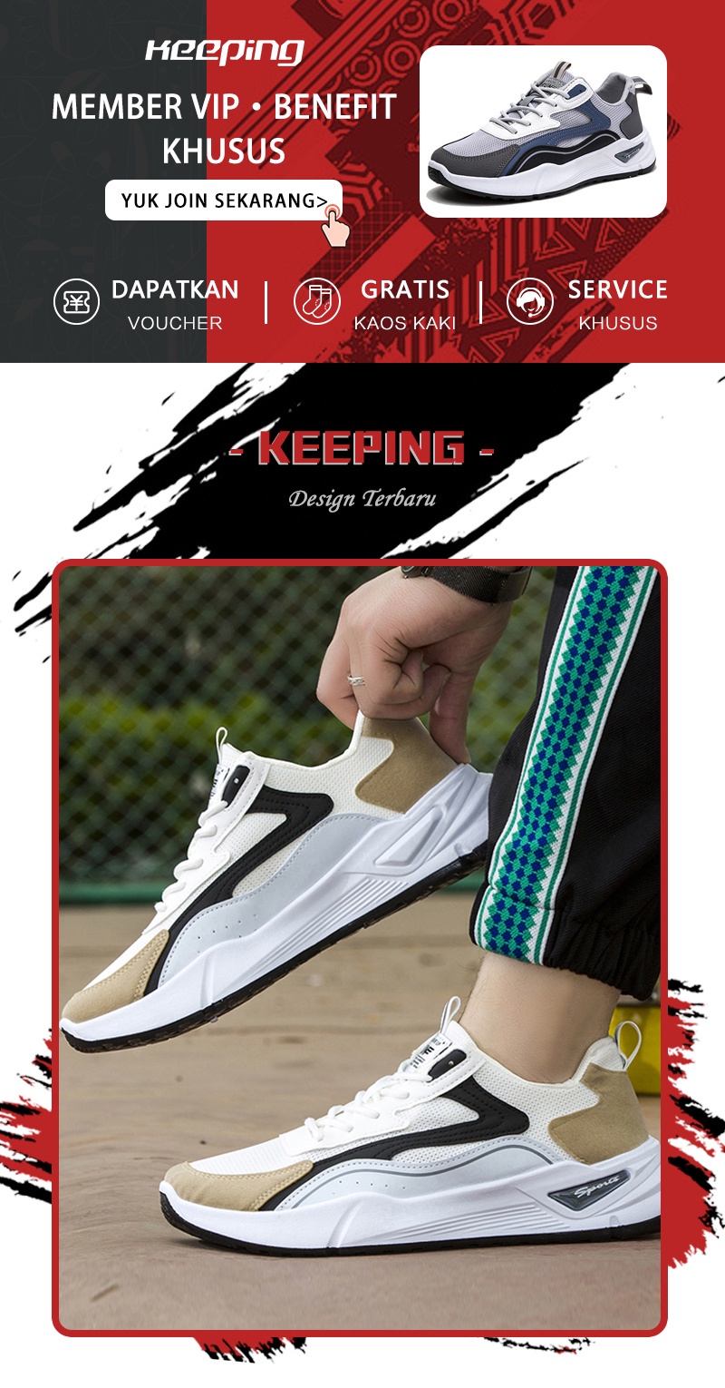 Jual Keeping Sepatu Sneakers Pria Sepatu Cowok Sekolah Sepatu Lari Olahraga Casual Sports Shoes ...