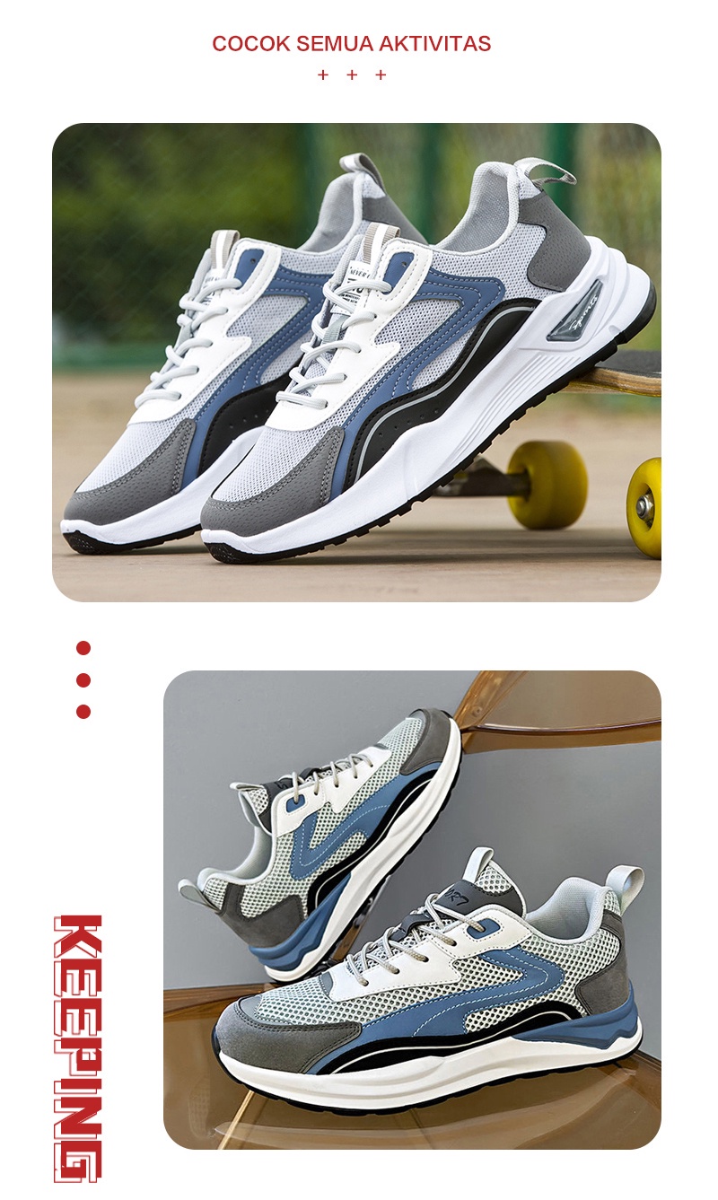 Jual Keeping Sepatu Sneakers Pria Sepatu Cowok Sekolah Sepatu Lari ...