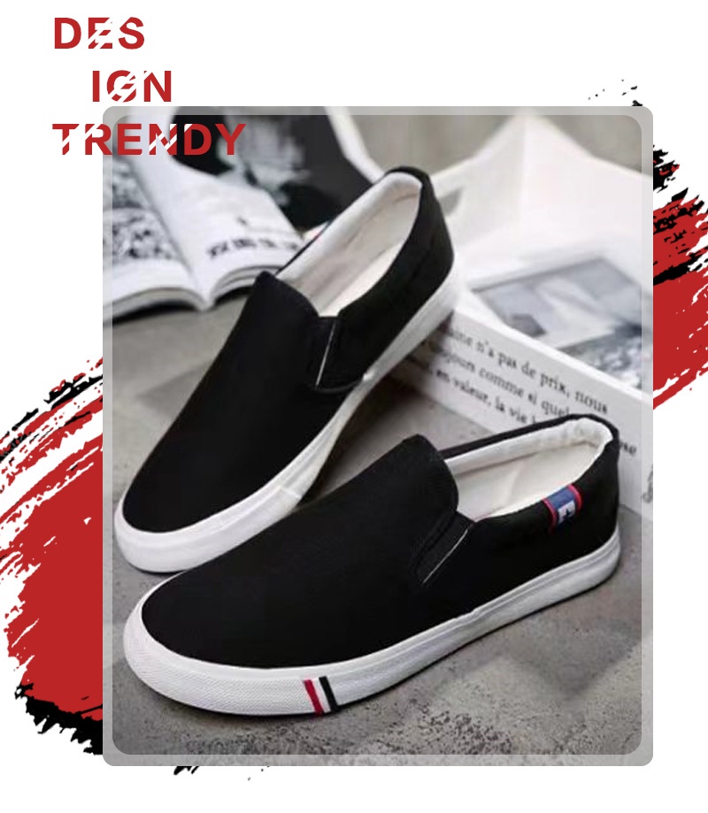 Jual Keeping Sepatu Slip On Pria Sepatu Hitam Cowok Kanvas Sneakers Slop Wakai Casual Spatu ...