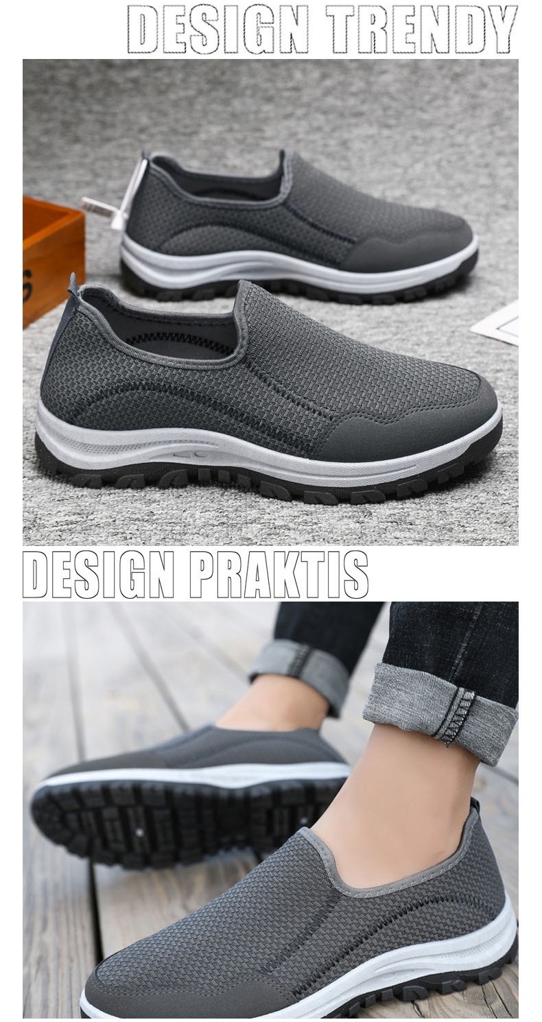 Jual Leedoo Sepatu Slip On Pria Sneakers Pria Casual Running Shoes Sepatu Kanvas Black MC603 ...