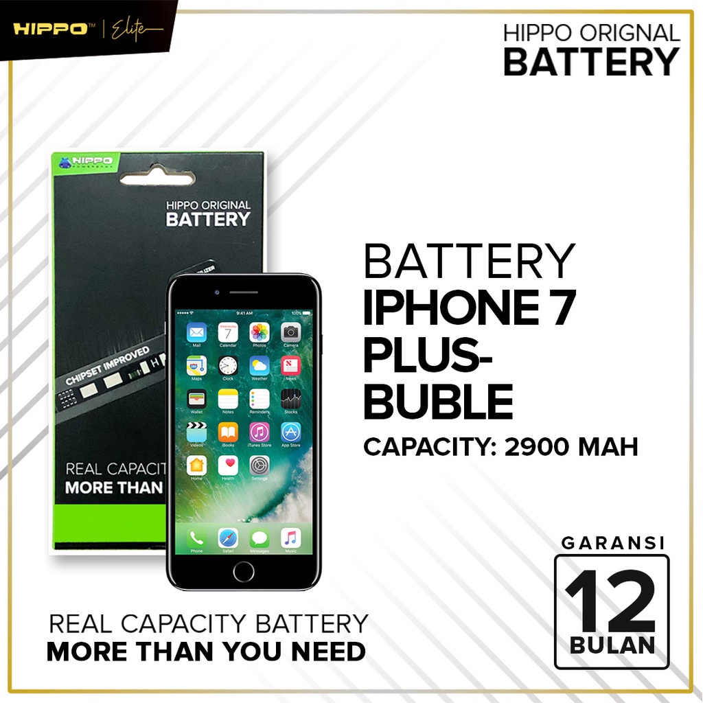 Jual Hippo Baterai iPhone 7 Plus 2900Mah Original Batere Premium Batu ...
