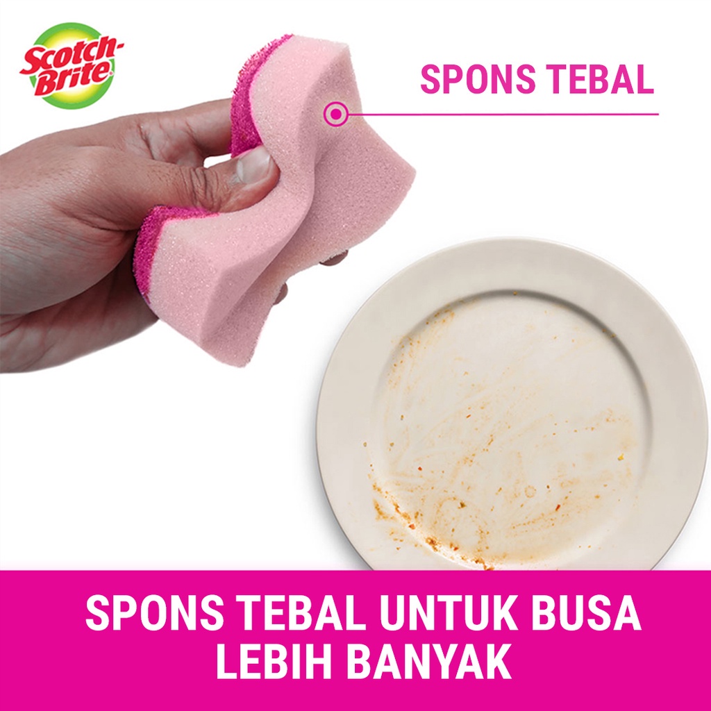 Jual 3M™ Scotch-Brite® Easy Clean Scrub Sponges, Sabut Spons, Berdaya ...