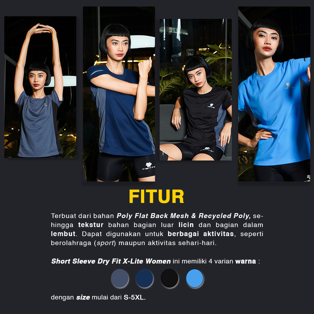 Jual Tiento Kaos Olahraga Lari Baju Running Gym Dry Fit Extra Lite ...