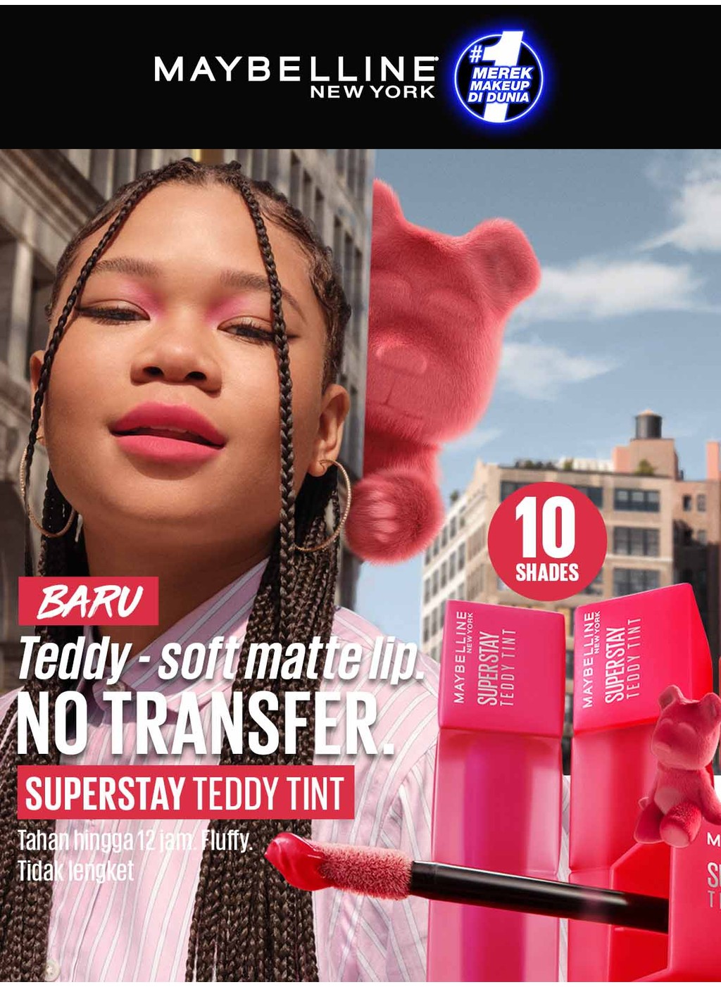 Jual Maybelline Official Superstay Teddy Tint 5 Ml Teddy Soft Matte Tahan 12 Jam Lipstick