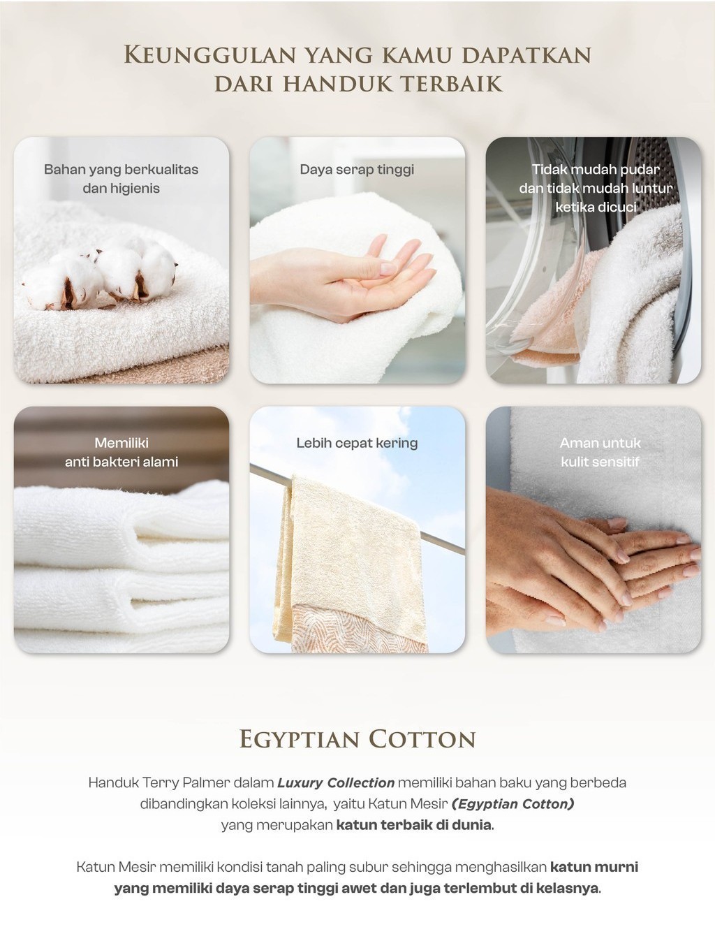 Jual Handuk Terry Palmer Luxury - Elora - Bath Towel 70x140cm / Handuk ...