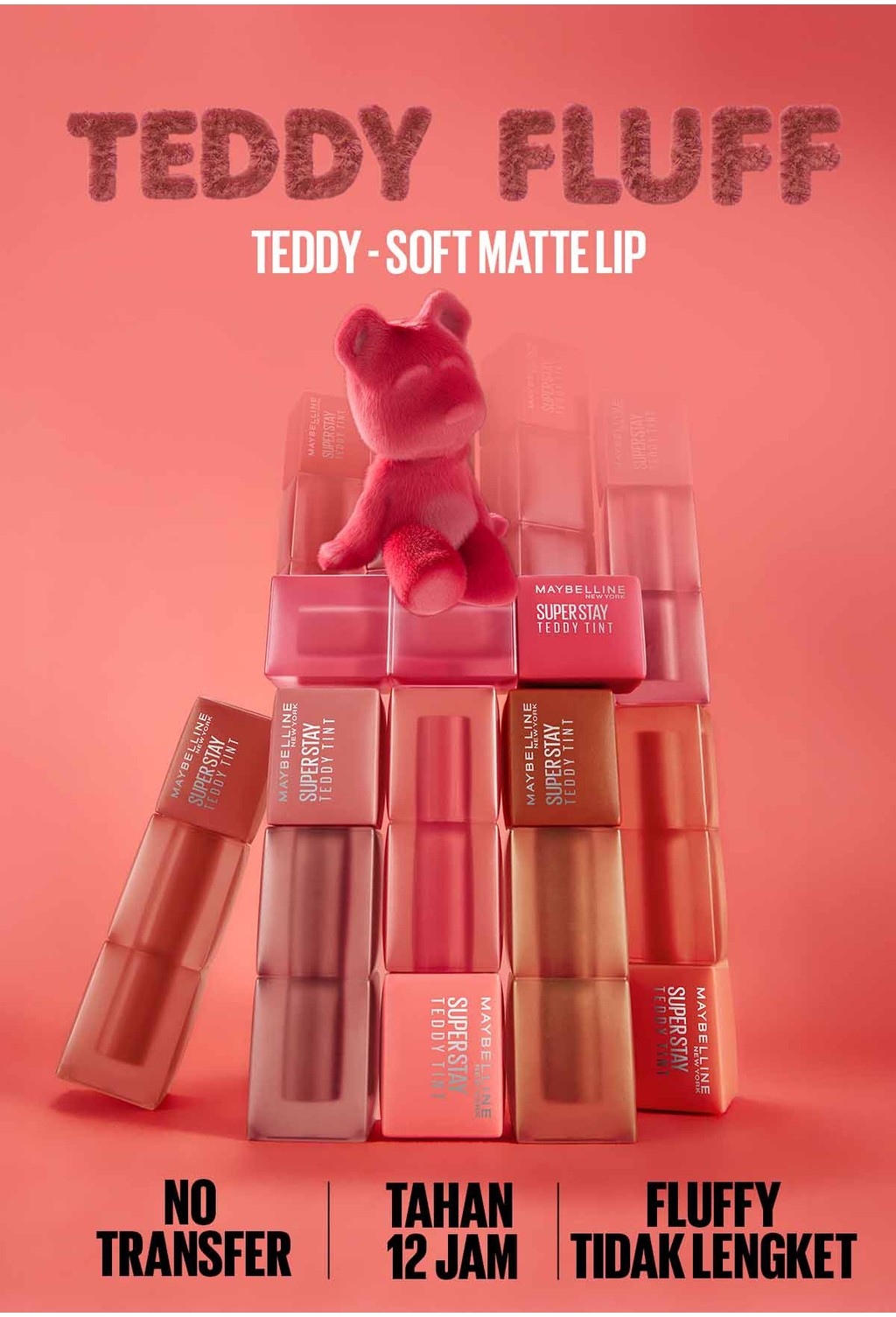 Jual Maybelline Official Superstay Teddy Tint 5 Ml Teddy Soft Matte Tahan 12 Jam Lipstick