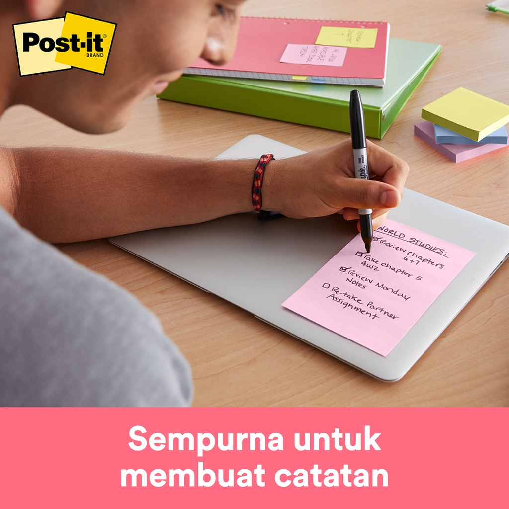 Jual Post-it® Original Notes Cube, 3x3”, Pastel Colors, 225 sheets/pack ...