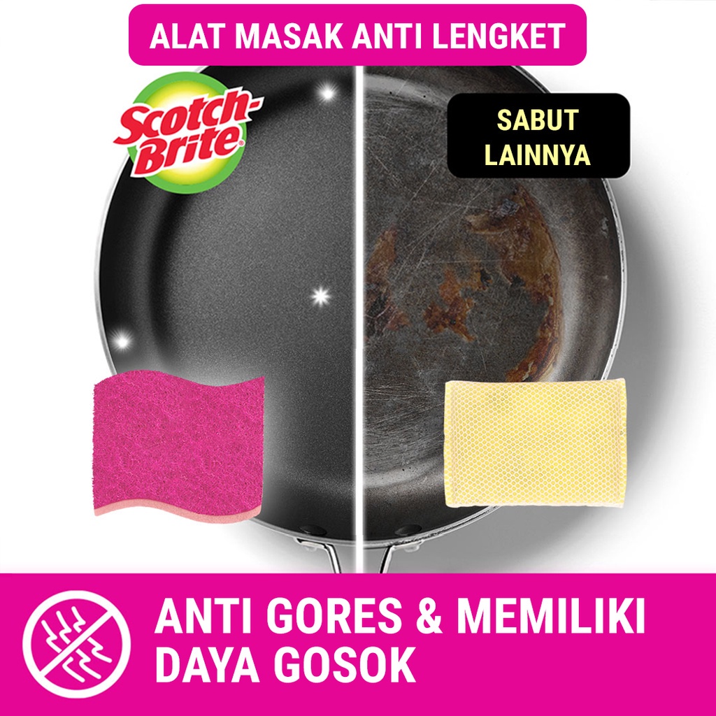 Jual 3M™ Scotch-Brite® Easy Clean Scrub Sponges, Sabut Spons, Berdaya ...