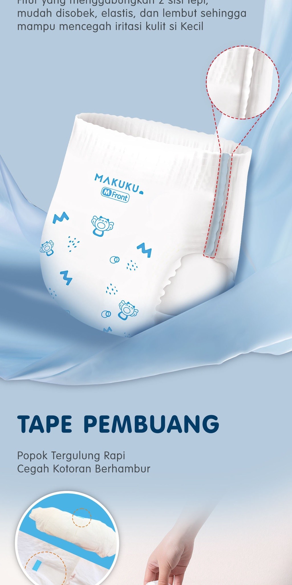 Jual [2 Pack] MAKUKU SAP Diapers Slim Care Pants M/L/XL/XXl Popok Tipis ...