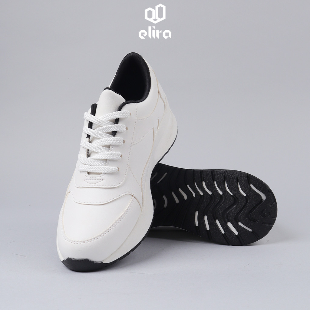 Jual ELIRA Sepatu Chunky Sneakers Wanita LAUREN White Black Casual ...