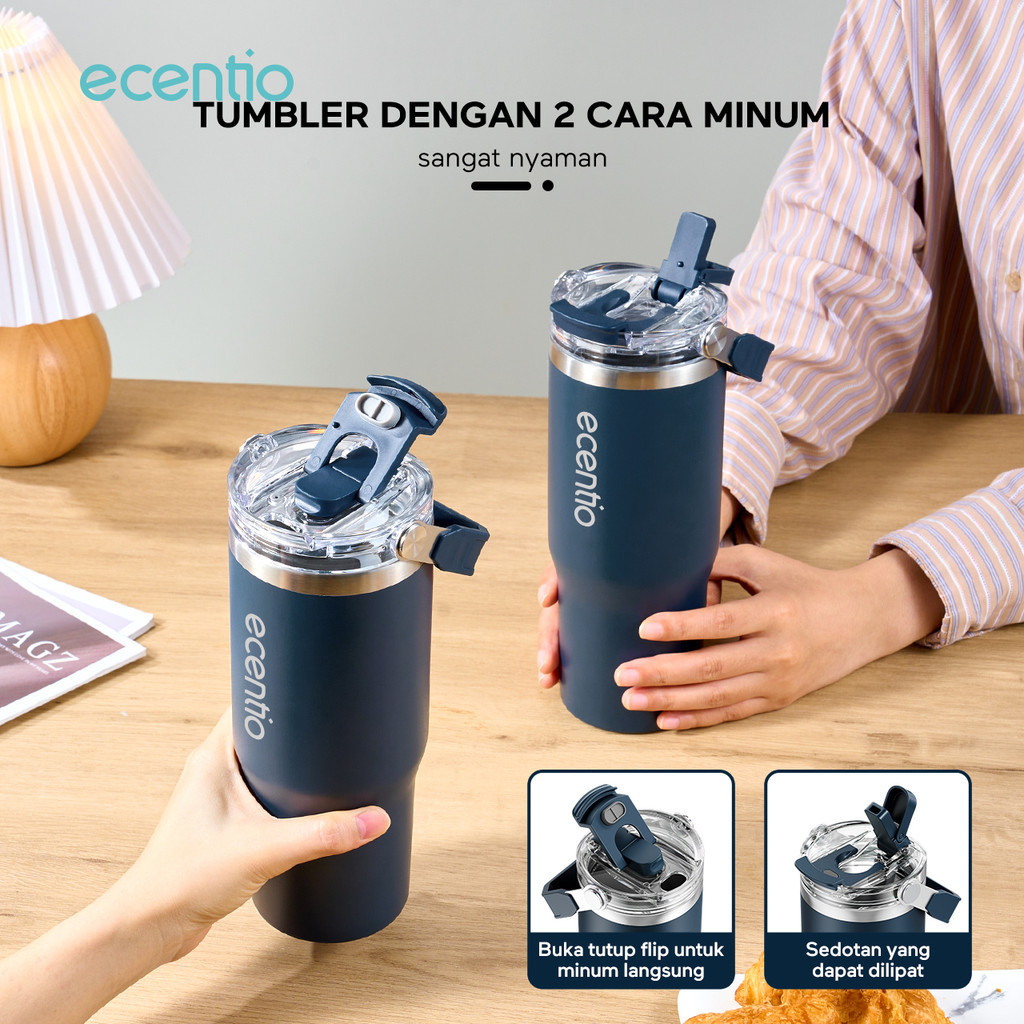Jual ecentio tumbler minum stainless 900ml premium anak laki laki botol ...