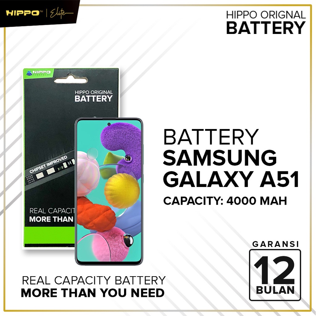 Jual Hippo Baterai Samsung Galaxy EB-BA515ABY A51/ A51 2021 4000 MAH ...