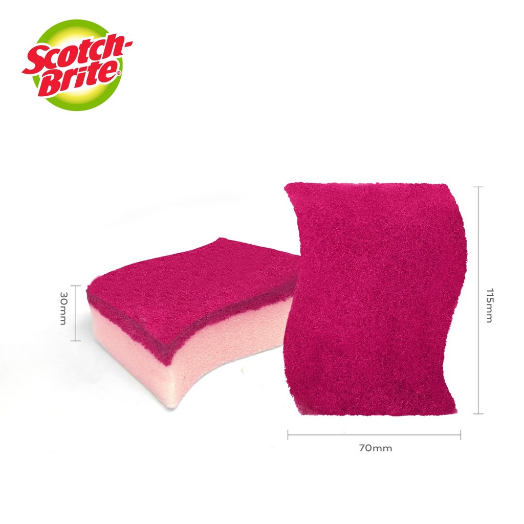 Jual 3M™ Scotch-Brite® Easy Clean Scrub Sponges, Sabut Spons, Berdaya ...
