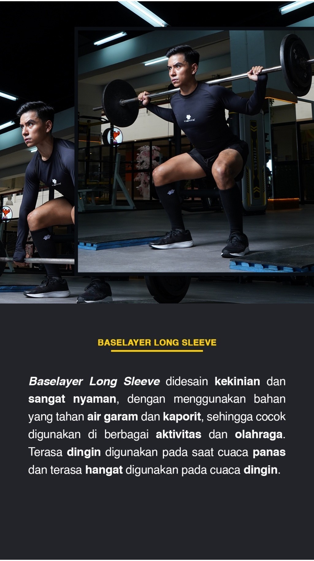 Jual Tiento Baselayer Manset Lengan Panjang Rashguard Compression Long ...