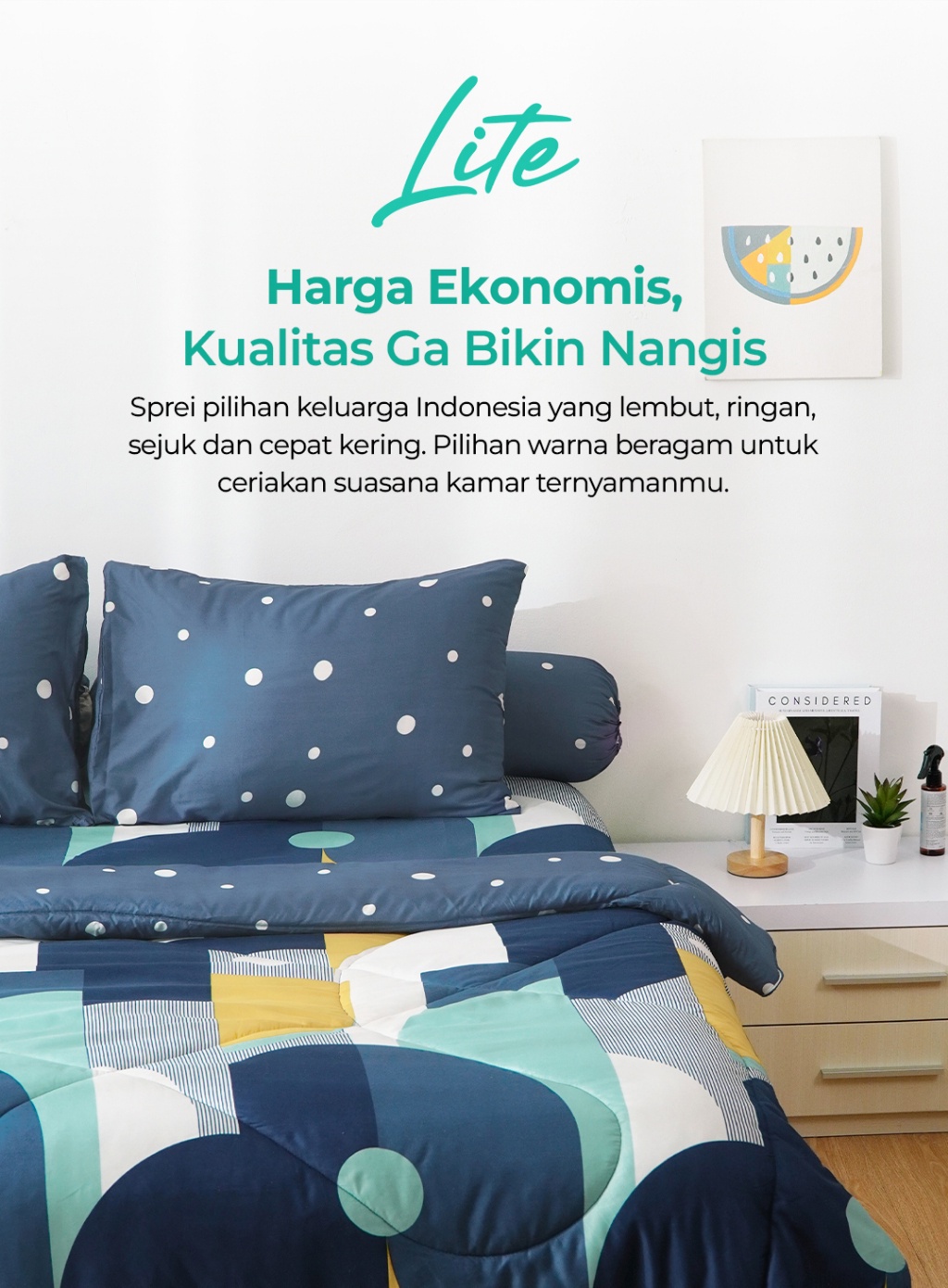 Jual Kintakun Lite Sprei Set 180x200 King Fitted Minimalis Bunga ...