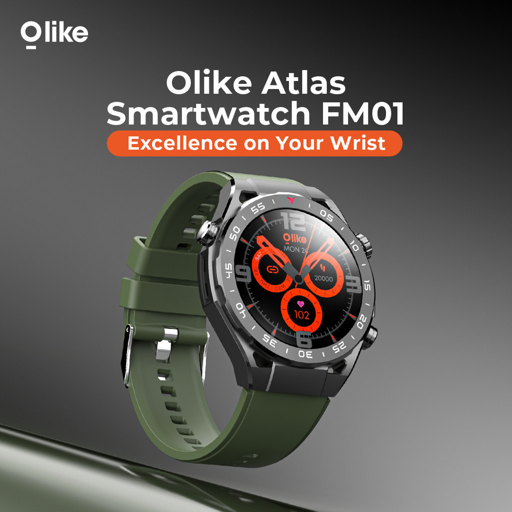 Jual Olike Smartwatch Atlas FM01 Watch Fit2 Upgrade Edition IP68 Metal Frame Smart Watch Sport ...