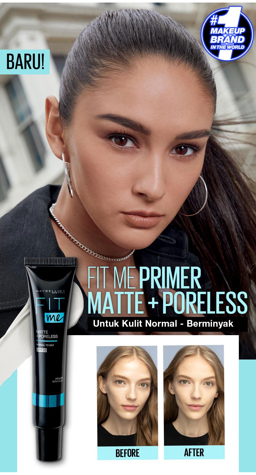 Jual MAYBELLINE OFFICIAL Fit Me Matte + Poreless Primer Make Up - 30ml ...