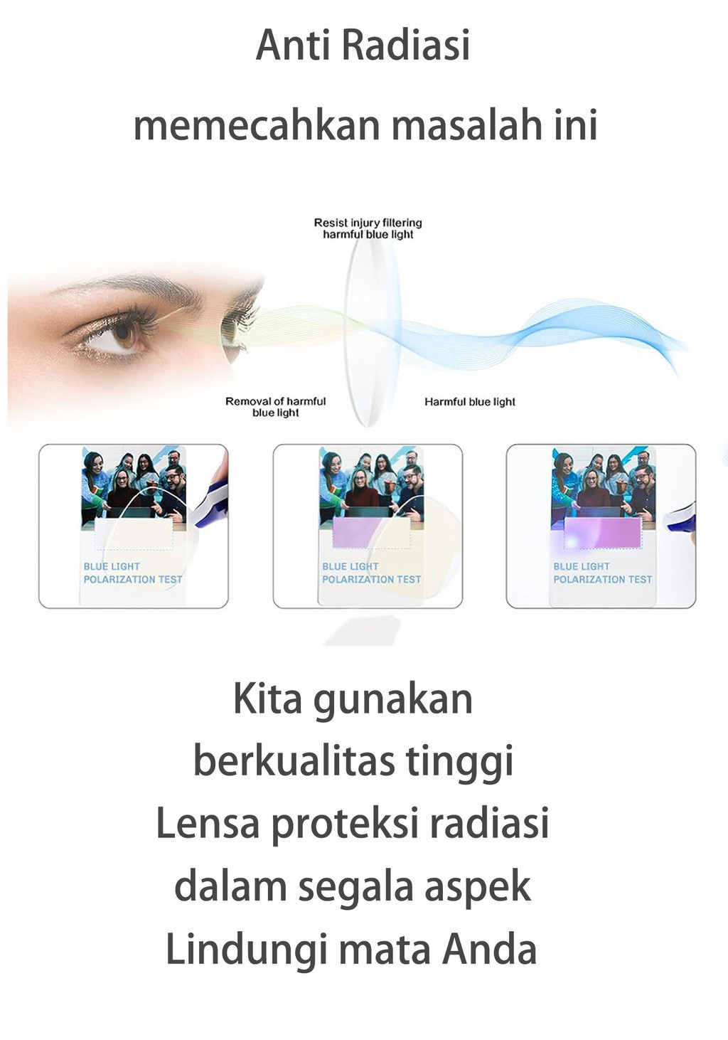Jual Viendo Kacamata Photocromic Anti Radiasi Blueray Minus Cylinder ...