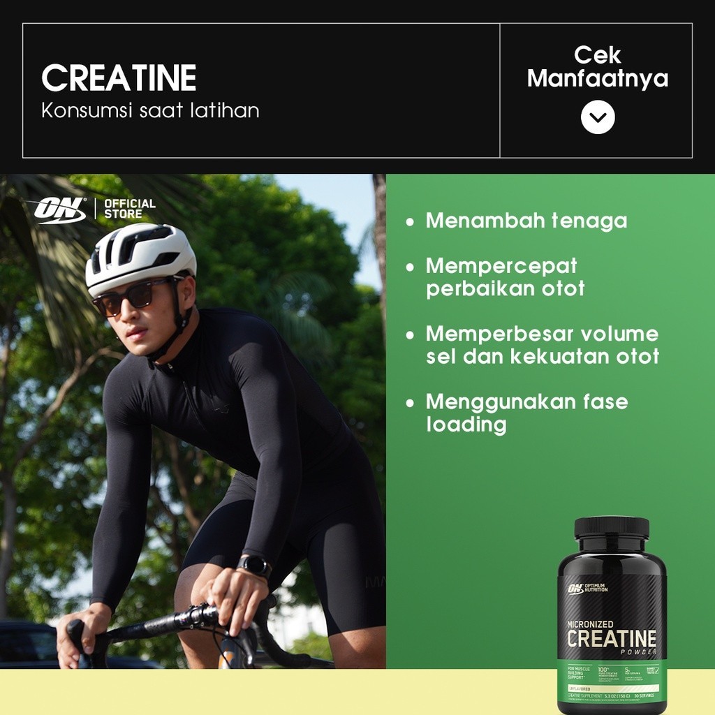 Jual Optimum Nutrition Creatine Powder 300 gr Twin pack + Gold Standard ...