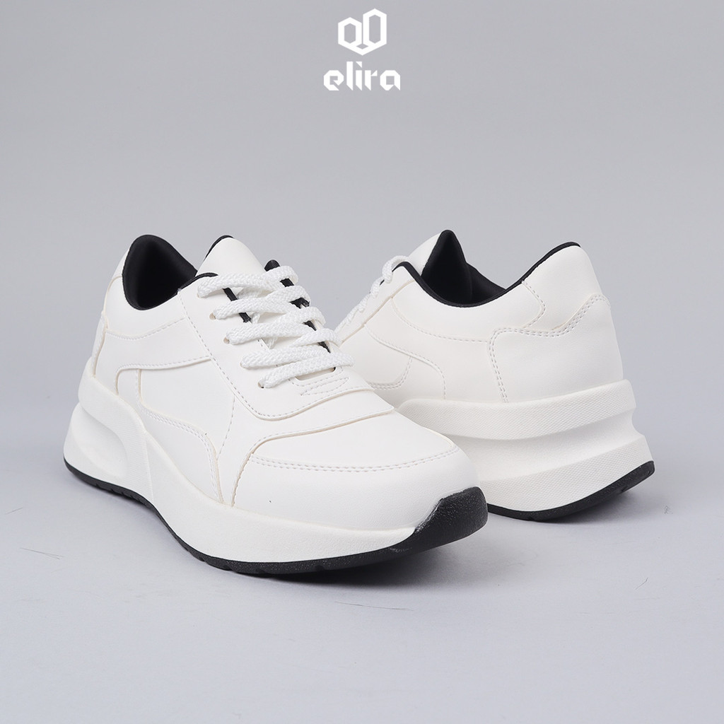 Jual ELIRA Sepatu Chunky Sneakers Wanita LAUREN White Black Casual ...