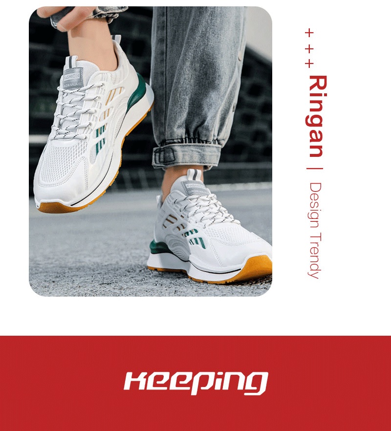 Jual Keeping Sepatu Pria Original Sneakers Cowok Putih Sport Sepatu ...