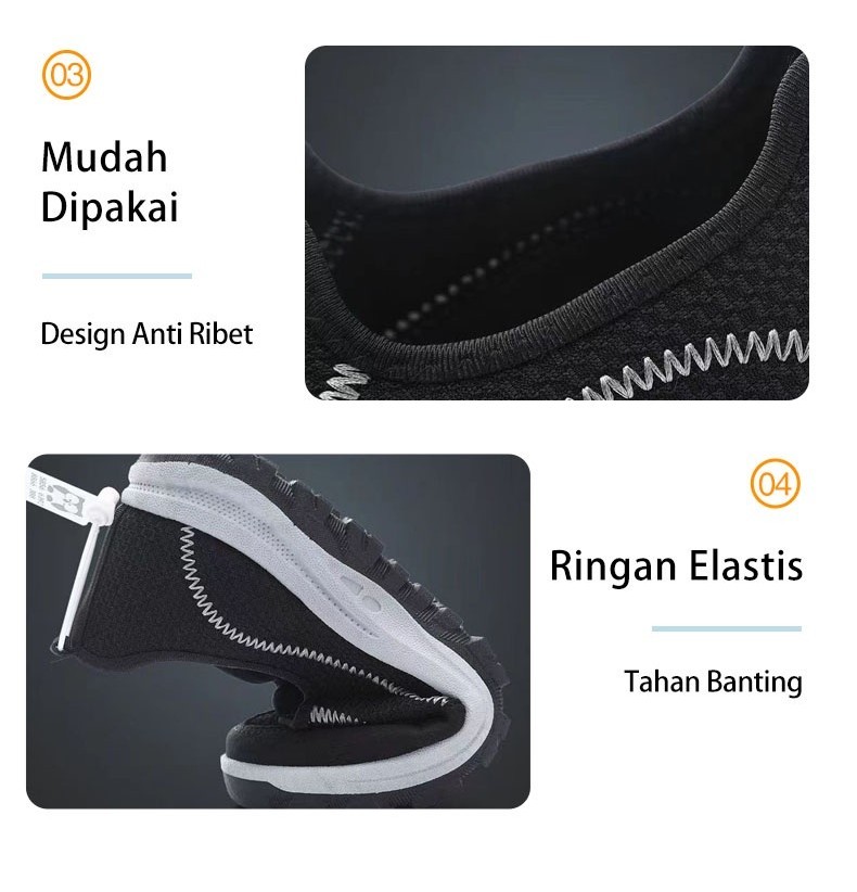 Jual Leedoo Slip On Pria Sepatu Sneakers Pria Casual Running Shoes Sepatu Dewasa Shoes Natural ...