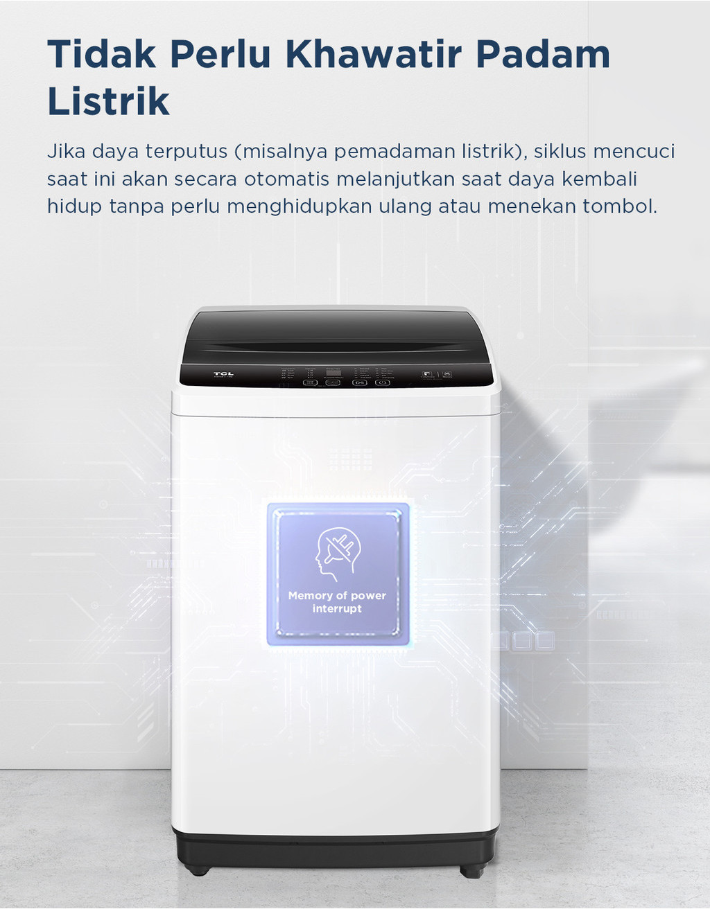 Jual TCL Mesin Cuci 1 Tabung - Top Loading 7 KG - Honeycomb Crystal ...