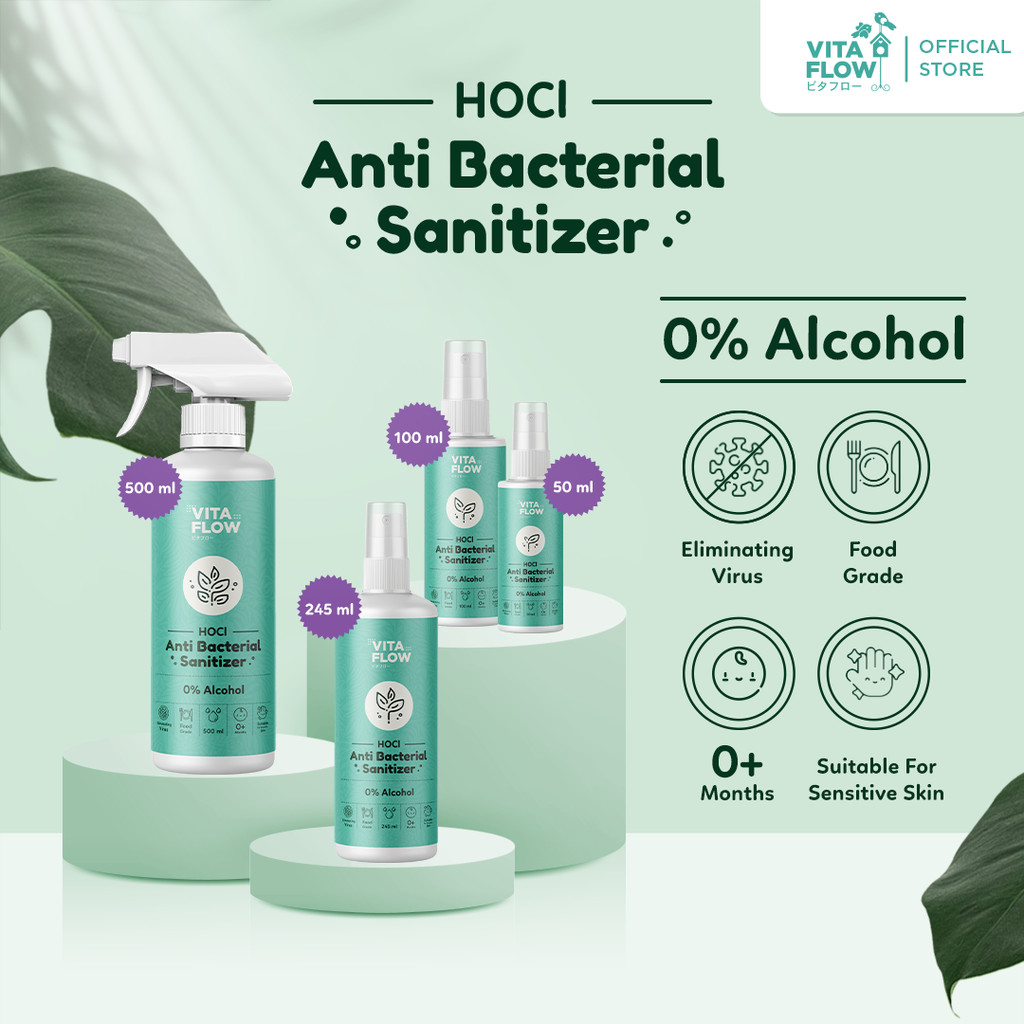 Jual Vitaflow HOCL Anti Bacterial Sanitizer 245 ml | Shopee Indonesia
