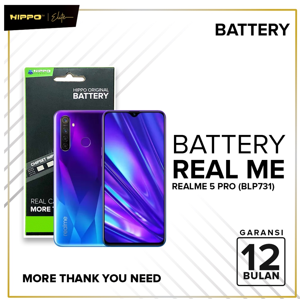 Jual Hippo Baterai REALME 5 PRO BLP731 4000mAh BLP-731 Original Cell ...