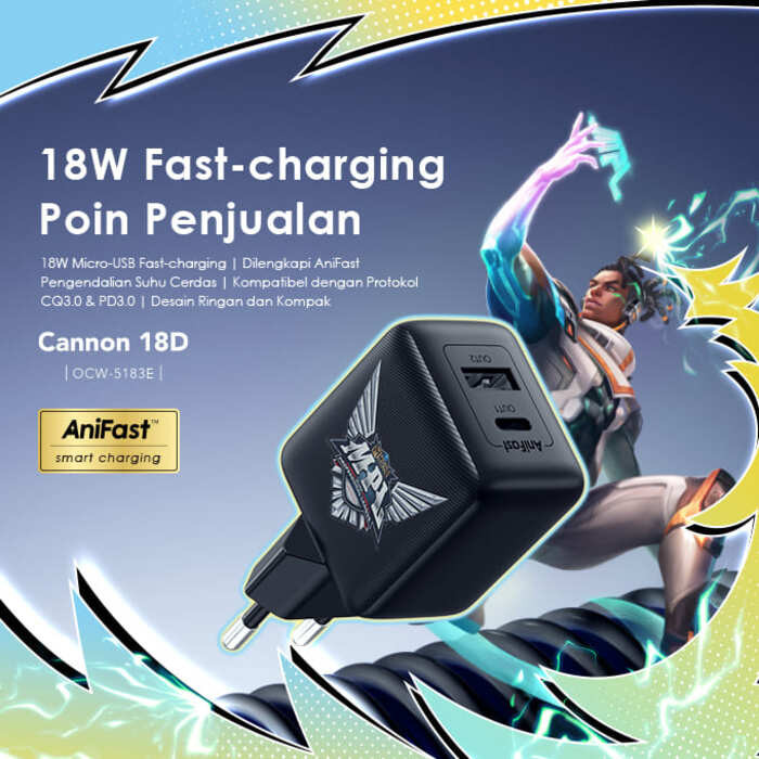 Jual oraimo Charger X MPL Mobile Legends Cannon 18D OCW-5183E Dual ...