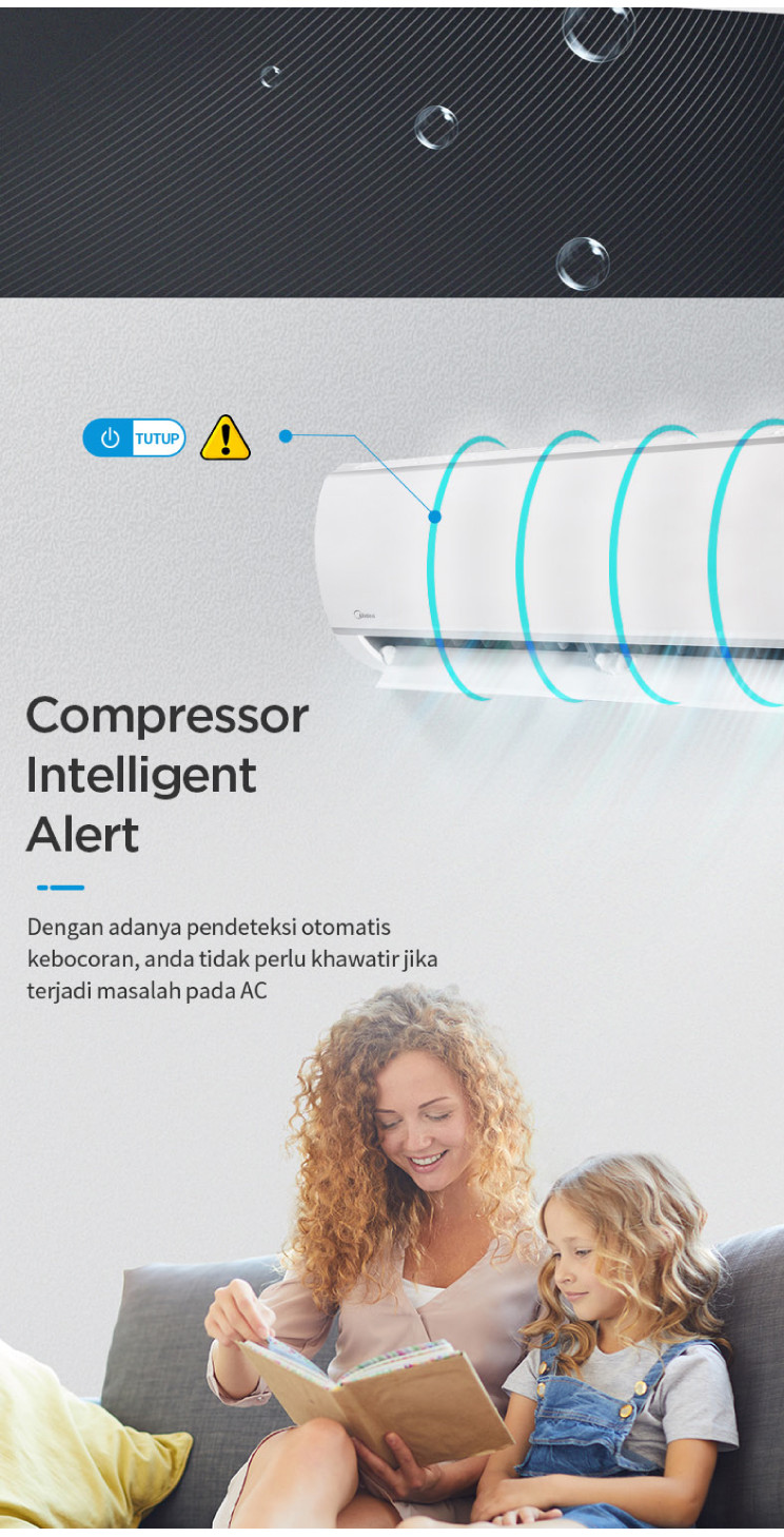 Jual Midea AC Standard 1 PK R32 Series MSAF-09CRN2 (Unit Indoor ...