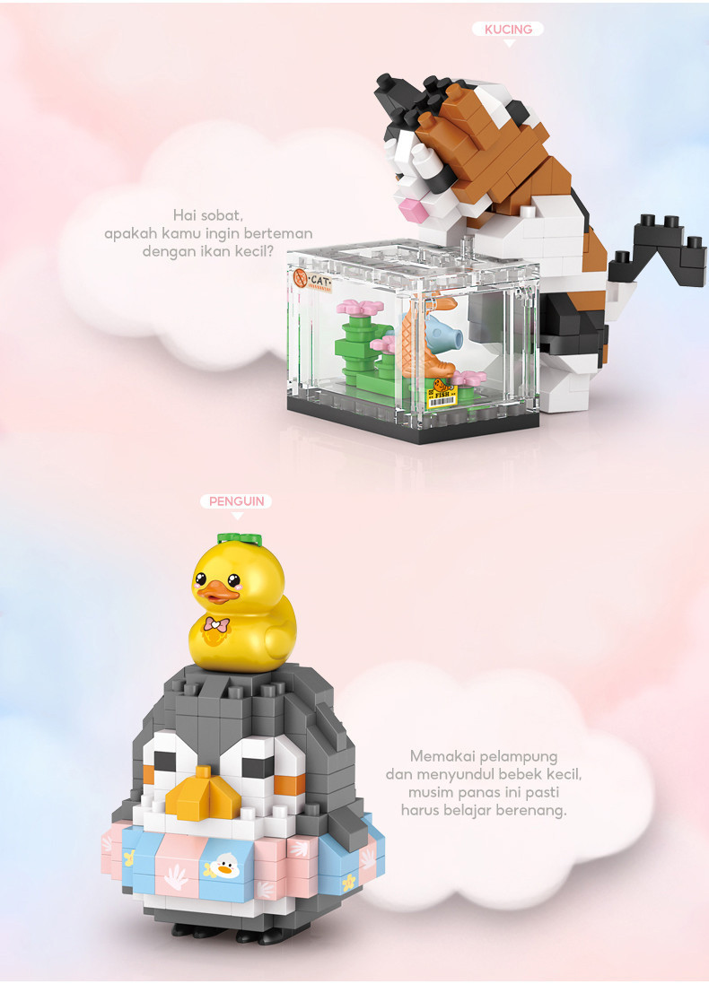 Jual OHSOME LOZ Animal Mini Building Blocks / Blok Mainan Brick Balok ...