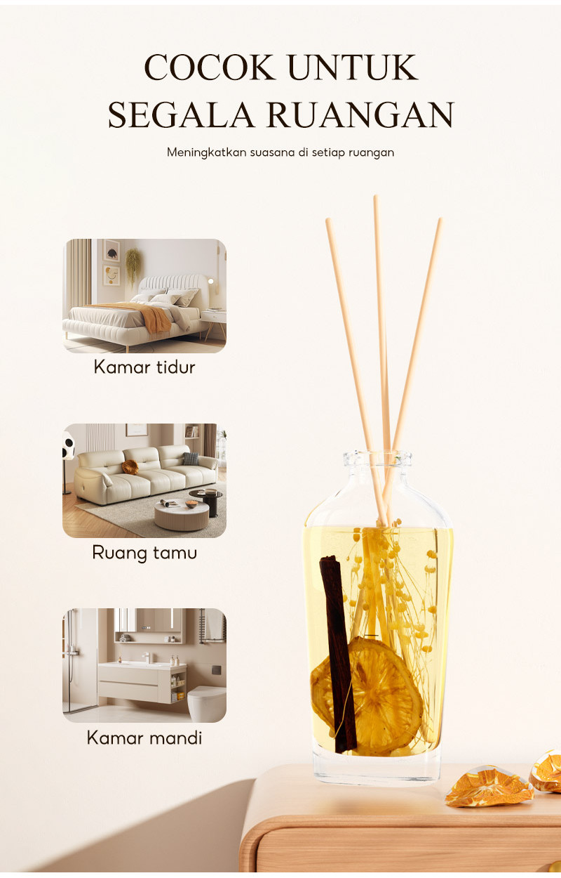Jual OHSOME - Sense More Reed Diffuser Floral Scent Pengharum Ruangan ...