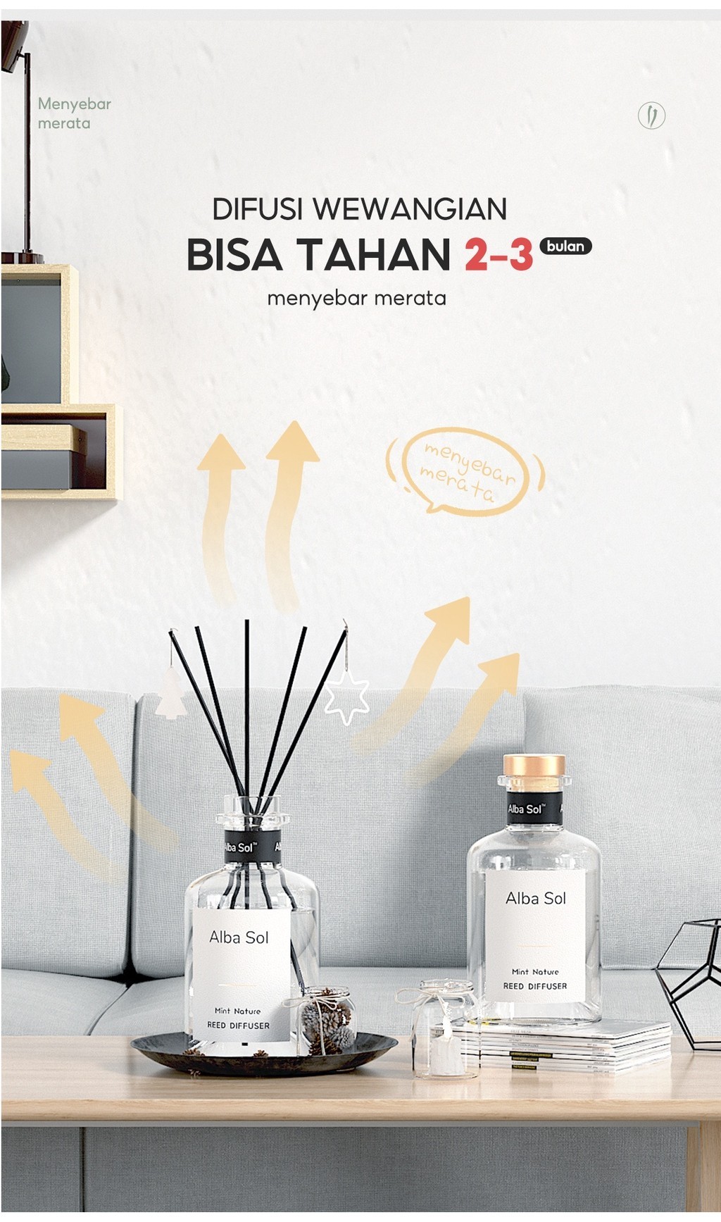 Jual OHSOME - Alba Sol/Lavendale Reed Diffuser Pengharum Ruangan 150ml Pengharum Kamar ...