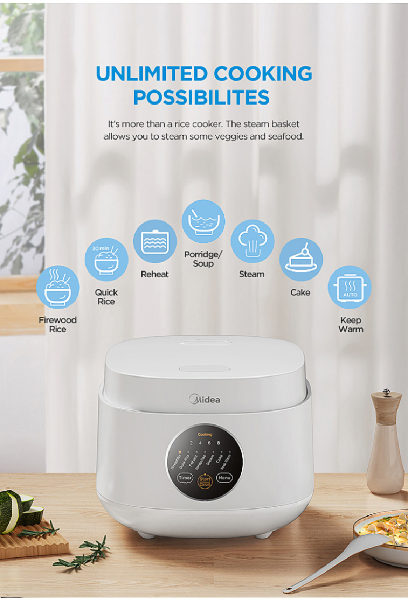 Jual Midea Digital Rice Cooker - MB-FB30M161W - 5 Layer and 7 Preset ...