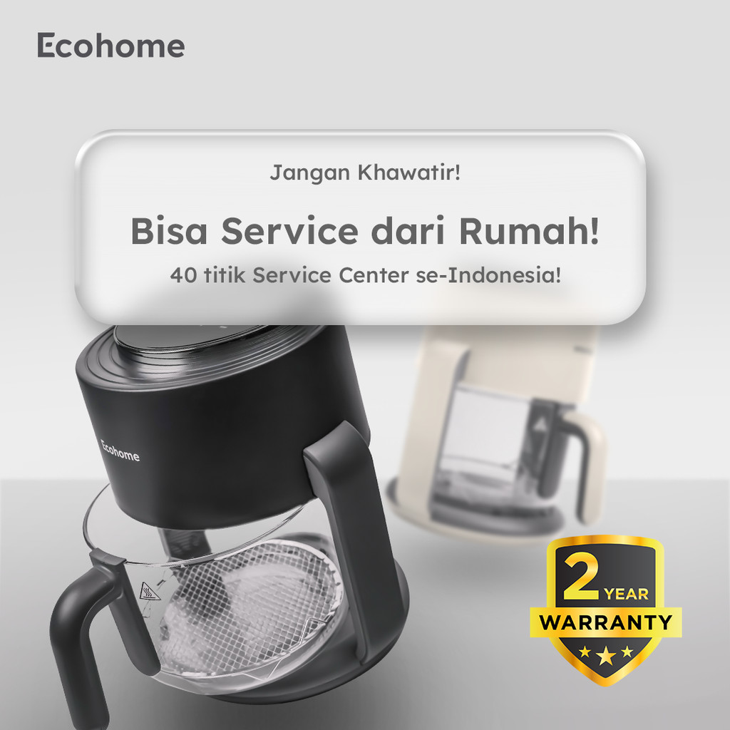 Jual ECOHOME Air Fryer & Dehydrator 8 in 1 Function EAF777 4.5L ...
