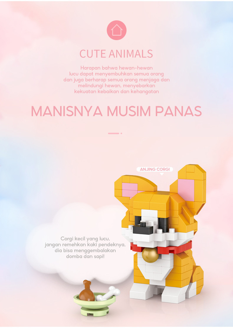 Jual OHSOME LOZ Animal Mini Building Blocks / Blok Mainan Brick Balok ...