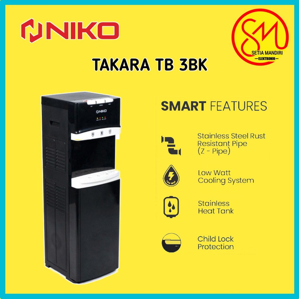 Jual NIKO Takara TB3B Dispenser Galon Bawah IC Cool Stainless Steel TB ...