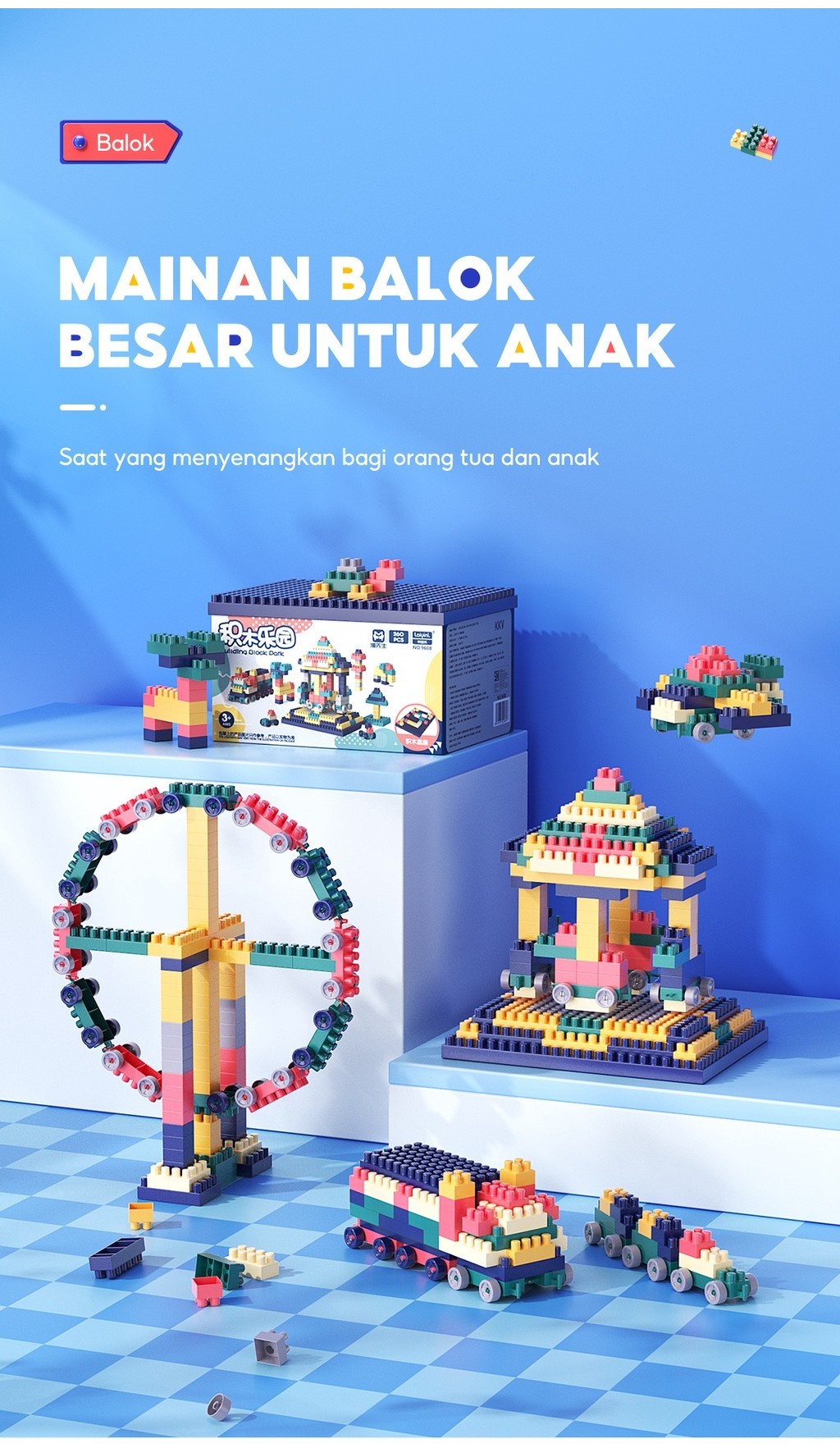 Jual OHSOME - Mr. man · 260pcs puzzle building blocks/Gift/ partikel ...