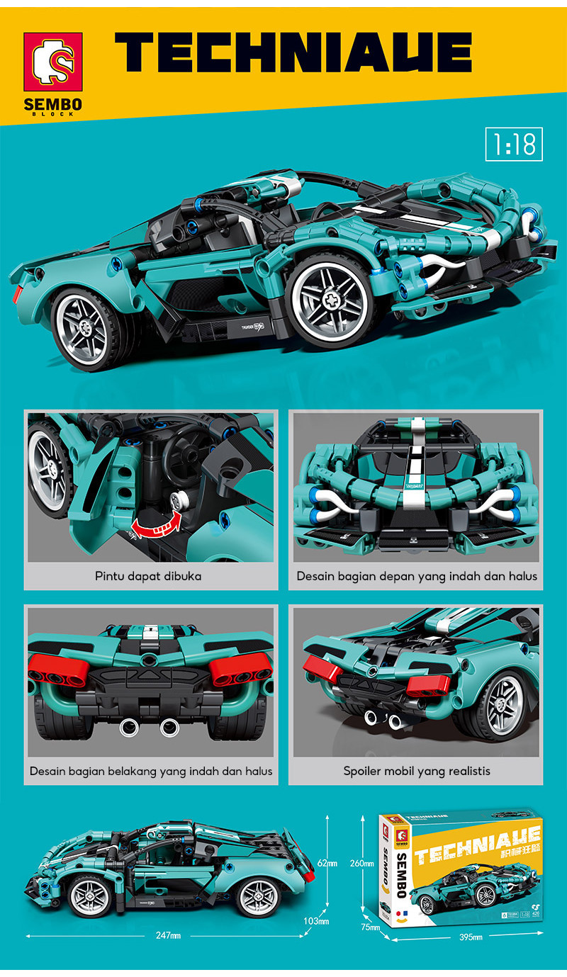 Jual [Christmas Gifts] OHSOME Senbao Building Blocks Car Toys Laki-laki ...