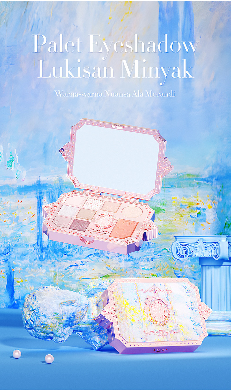 Jual OHSOME—COLORROSE· Western Antique Makeup Tray·1box / eyeshadow ...